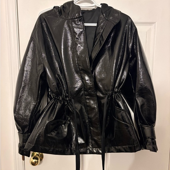 All Saints | Jackets & Coats | All Saints Shiny Black Leather Jacket ...